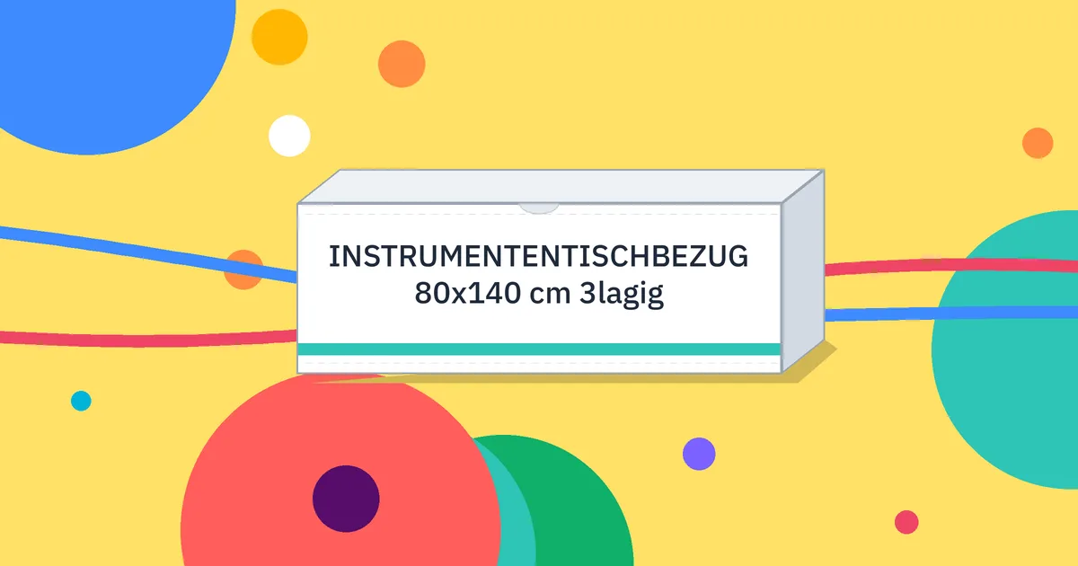 Symbolbild: Packung mit der Aufschrift INSTRUMENTENTISCHBEZUG 80x140 cm 3lagig (PZN 09728571) – Verfügbarkeit und Bezug in Apotheken in Frankfurt am Main