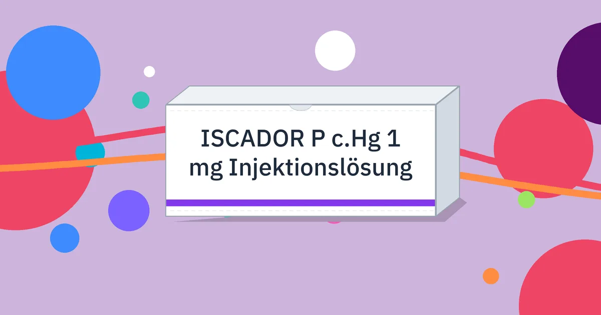 Symbolbild: Packung mit der Aufschrift ISCADOR P c.Hg 1 mg Injektionslösung (PZN 01385930) – Verfügbarkeit und Bezug in Apotheken in Frankfurt am Main