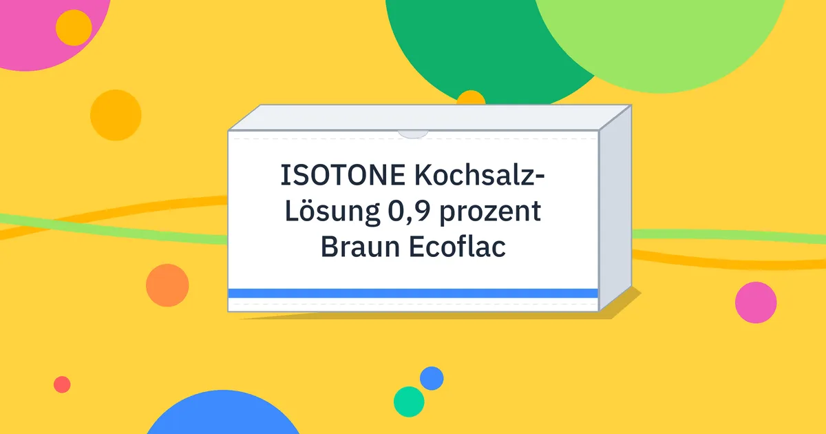 Symbolbild: Packung mit der Aufschrift ISOTONE Kochsalz-Lösung 0,9 prozent Braun Ecoflac (PZN 08609249) – Verfügbarkeit und Bezug in Apotheken in Frankfurt am Main