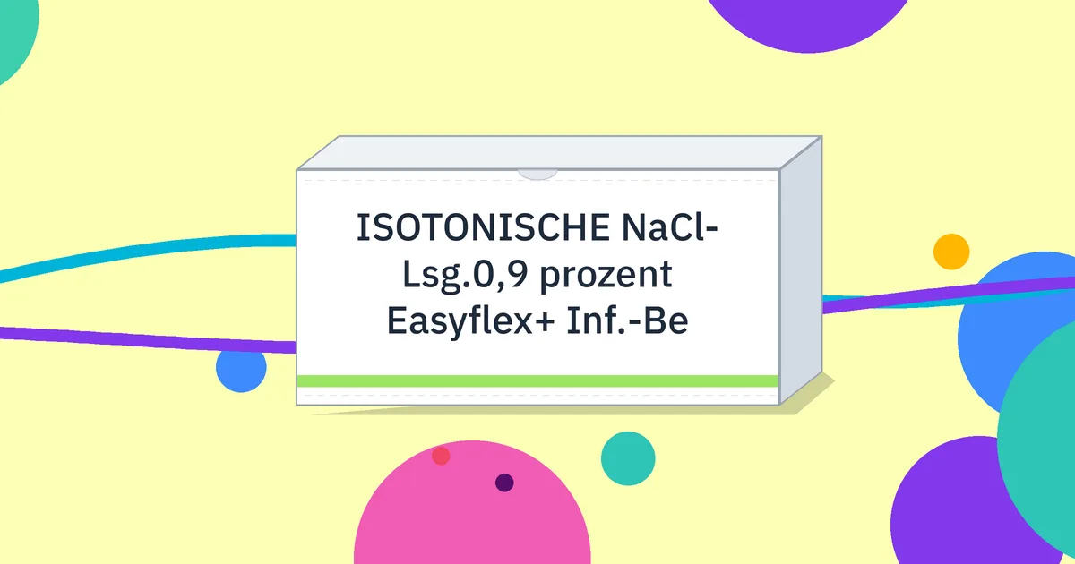 Symbolbild: Packung mit der Aufschrift ISOTONISCHE NaCl-Lsg.0,9 prozent Easyflex+ Inf.-Be (PZN 15377851) – Verfügbarkeit und Bezug in Apotheken in Frankfurt am Main