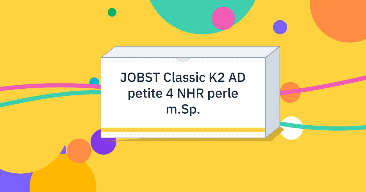 Symbolbild: Packung mit der Aufschrift JOBST Classic K2 AD petite 4 NHR perle m.Sp. (PZN 13060908) – Verfügbarkeit und Bezug in Apotheken in Frankfurt am Main
