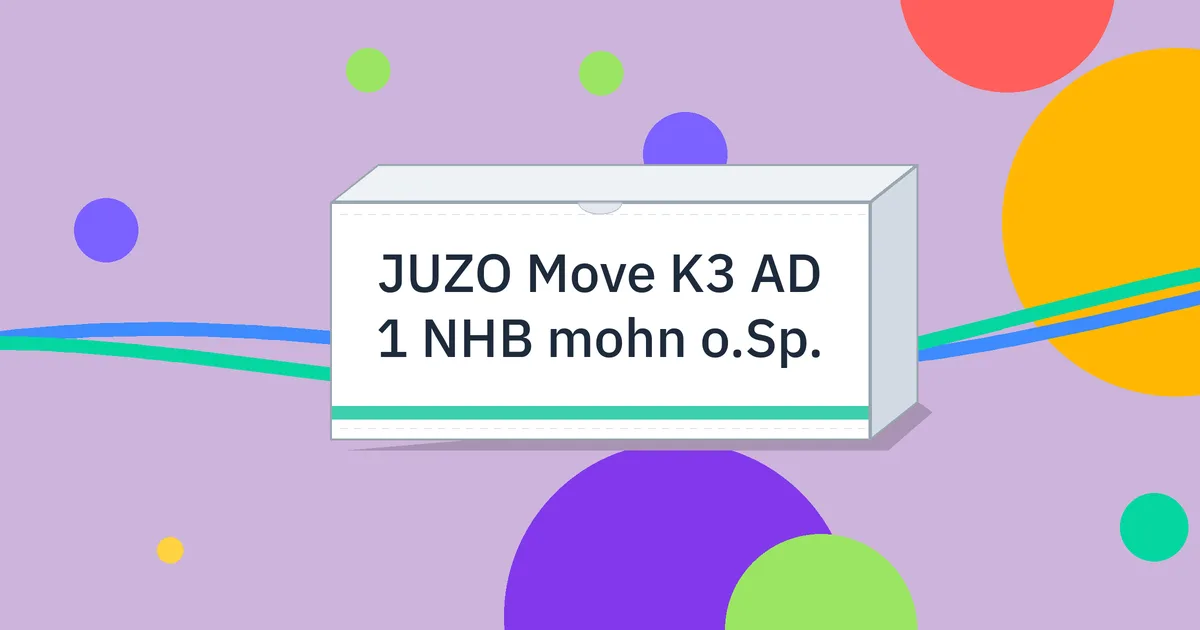 Symbolbild: Packung mit der Aufschrift JUZO Move K3 AD 1 NHB mohn o.Sp. (PZN 18571418) – Verfügbarkeit und Bezug in Apotheken in Frankfurt am Main