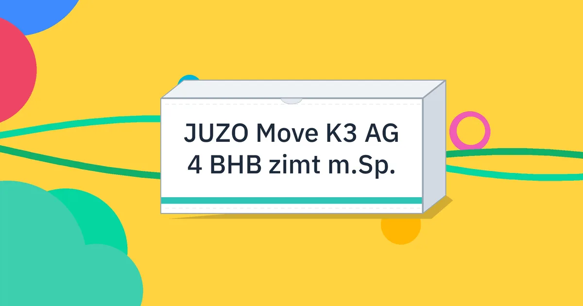Symbolbild: Packung mit der Aufschrift JUZO Move K3 AG 4 BHB zimt m.Sp. (PZN 18575646) – Verfügbarkeit und Bezug in Apotheken in Frankfurt am Main
