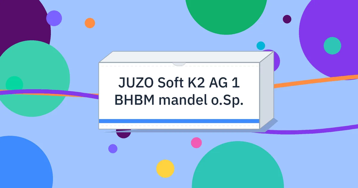 Symbolbild: Packung mit der Aufschrift JUZO Soft K2 AG 1 BHBM mandel o.Sp. (PZN 14861071) – Verfügbarkeit und Bezug in Apotheken in Frankfurt am Main