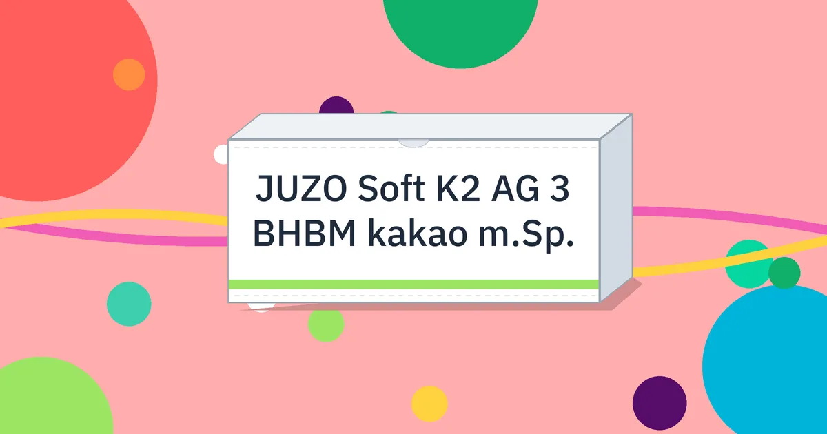 Symbolbild: Packung mit der Aufschrift JUZO Soft K2 AG 3 BHBM kakao m.Sp. (PZN 14859252) – Verfügbarkeit und Bezug in Apotheken in Frankfurt am Main