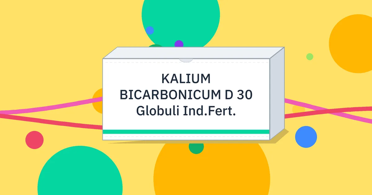 Symbolbild: Packung mit der Aufschrift KALIUM BICARBONICUM D 30 Globuli Ind.Fert. (PZN 17696796) – Verfügbarkeit und Bezug in Apotheken in Frankfurt am Main