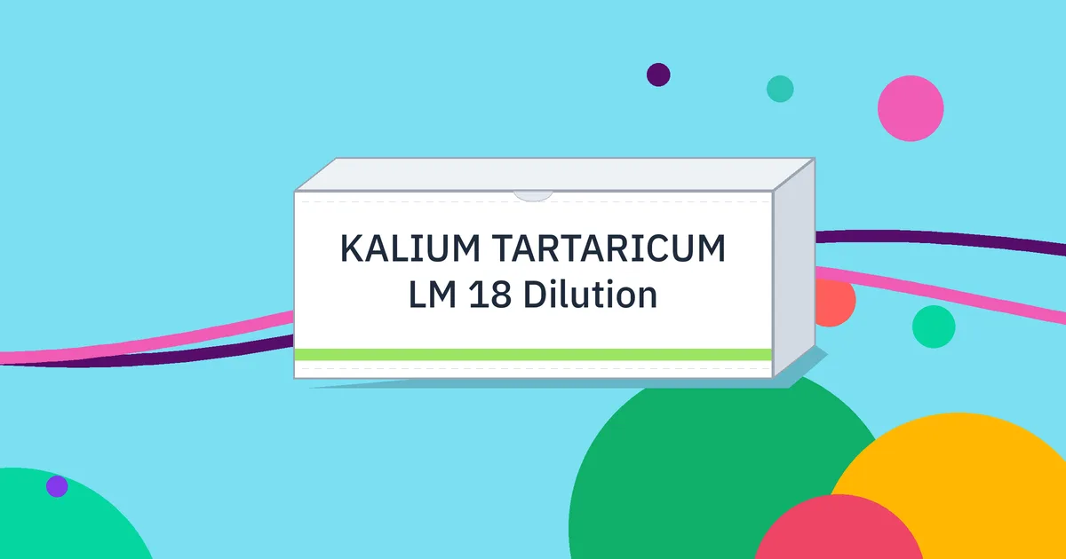 Symbolbild: Packung mit der Aufschrift KALIUM TARTARICUM LM 18 Dilution (PZN 12926814) – Verfügbarkeit und Bezug in Apotheken in Frankfurt am Main