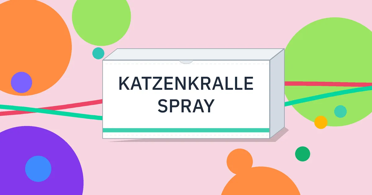 Symbolbild: Packung mit der Aufschrift KATZENKRALLE SPRAY (PZN 18781067) – Verfügbarkeit und Bezug in Apotheken in Frankfurt am Main