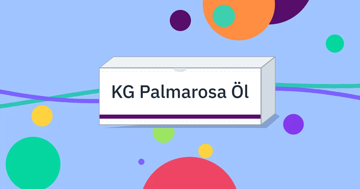Symbolbild: Packung mit der Aufschrift KG Palmarosa Öl (PZN 19169500) – Verfügbarkeit und Bezug in Apotheken in Frankfurt am Main
