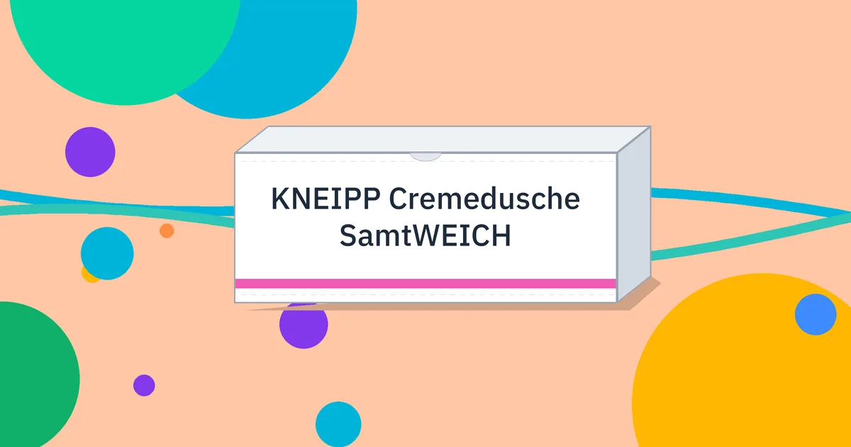 Symbolbild: Packung mit der Aufschrift KNEIPP Cremedusche SamtWEICH (PZN 11563870) – Verfügbarkeit und Bezug in Apotheken in Frankfurt am Main