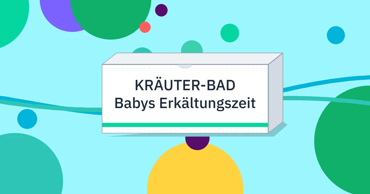 Symbolbild: Packung mit der Aufschrift KRÄUTER-BAD Babys Erkältungszeit (PZN 19462826) – Verfügbarkeit und Bezug in Apotheken in Frankfurt am Main