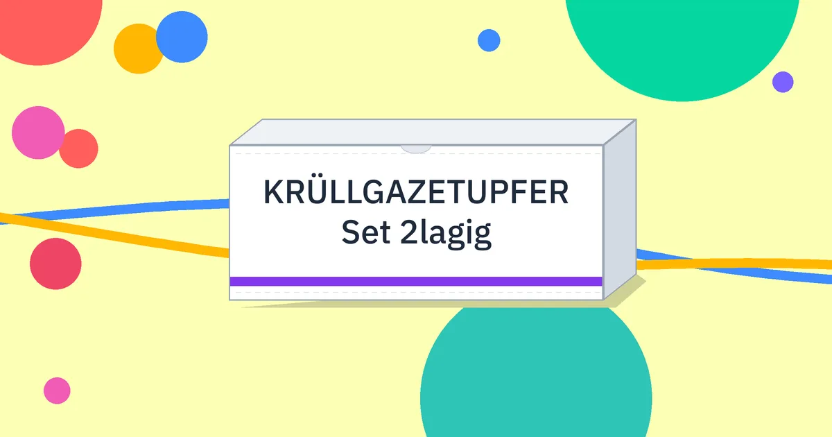 Symbolbild: Packung mit der Aufschrift KRÜLLGAZETUPFER Set 2lagig (PZN 01295960) – Verfügbarkeit und Bezug in Apotheken in Frankfurt am Main