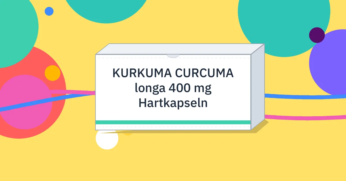Symbolbild: Packung mit der Aufschrift KURKUMA CURCUMA longa 400 mg Hartkapseln (PZN 13837828) – Verfügbarkeit und Bezug in Apotheken in Frankfurt am Main