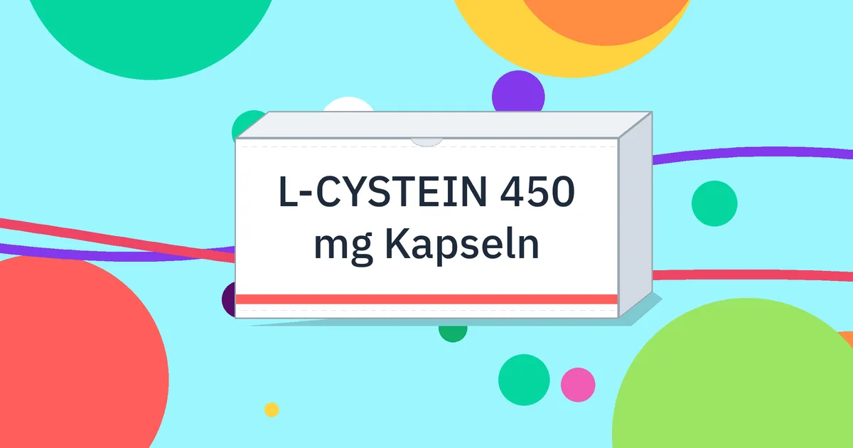 Symbolbild: Packung mit der Aufschrift L-CYSTEIN 450 mg Kapseln (PZN 19642209) – Verfügbarkeit und Bezug in Apotheken in Frankfurt am Main