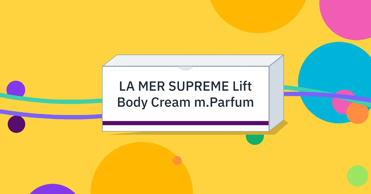 Symbolbild: Packung mit der Aufschrift LA MER SUPREME Lift Body Cream m.Parfum (PZN 18873208) – Verfügbarkeit und Bezug in Apotheken in Frankfurt am Main