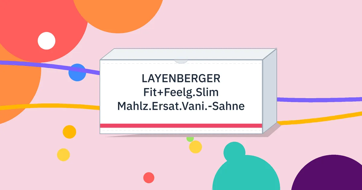 Symbolbild: Packung mit der Aufschrift LAYENBERGER Fit+Feelg.Slim Mahlz.Ersat.Vani.-Sahne (PZN 06578272) – Verfügbarkeit und Bezug in Apotheken in Frankfurt am Main