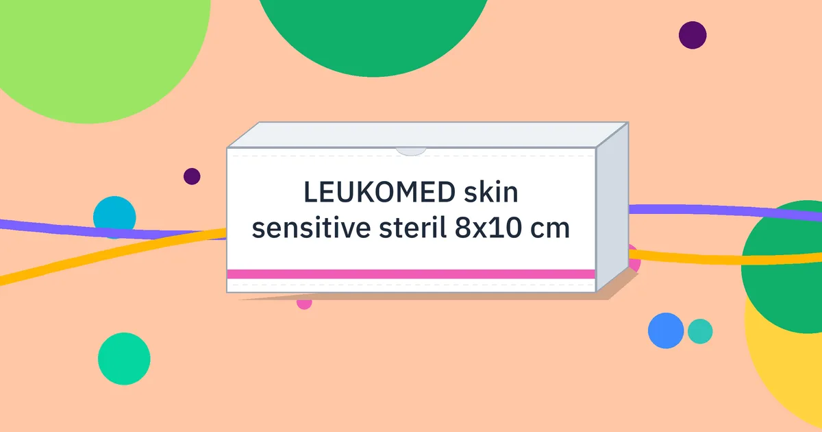 Symbolbild: Packung mit der Aufschrift LEUKOMED skin sensitive steril 8x10 cm (PZN 18730041) – Verfügbarkeit und Bezug in Apotheken in Frankfurt am Main