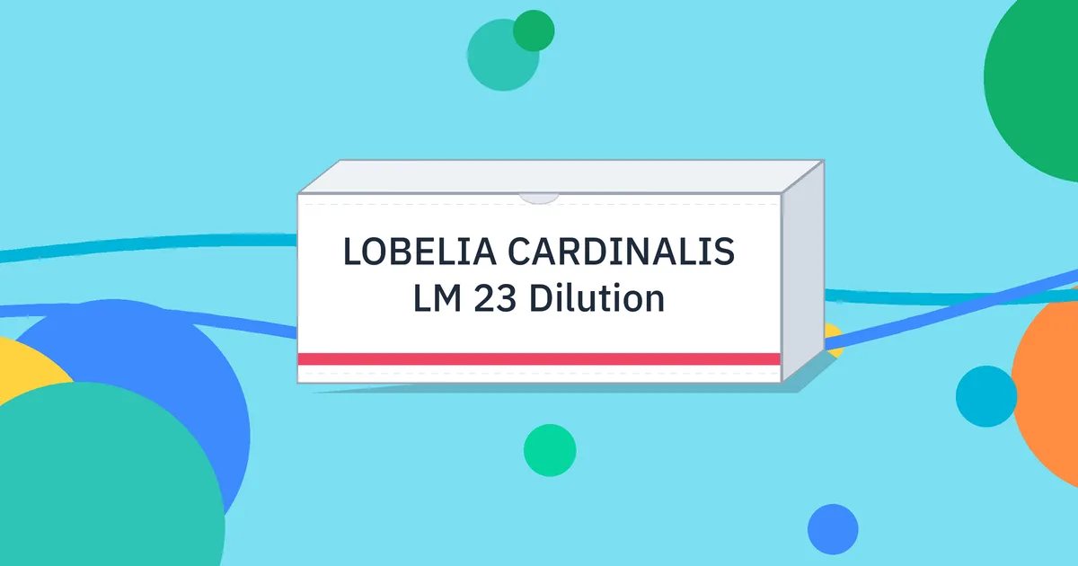 Symbolbild: Packung mit der Aufschrift LOBELIA CARDINALIS LM 23 Dilution (PZN 13533034) – Verfügbarkeit und Bezug in Apotheken in Frankfurt am Main