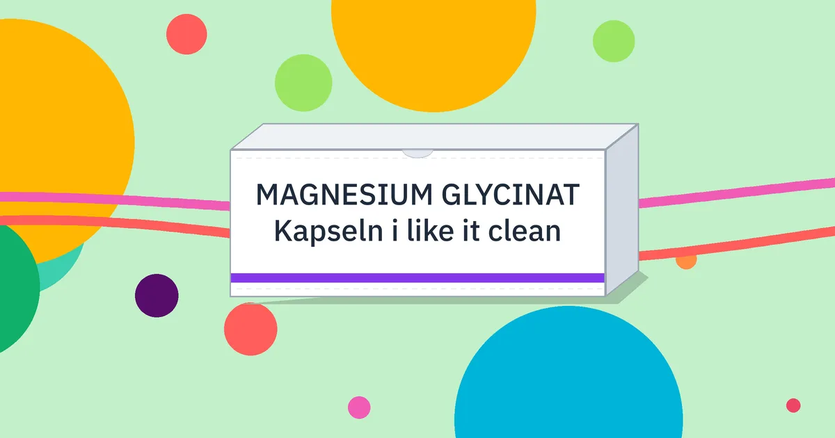 Symbolbild: Packung mit der Aufschrift MAGNESIUM GLYCINAT Kapseln i like it clean (PZN 19340939) – Verfügbarkeit und Bezug in Apotheken in Frankfurt am Main