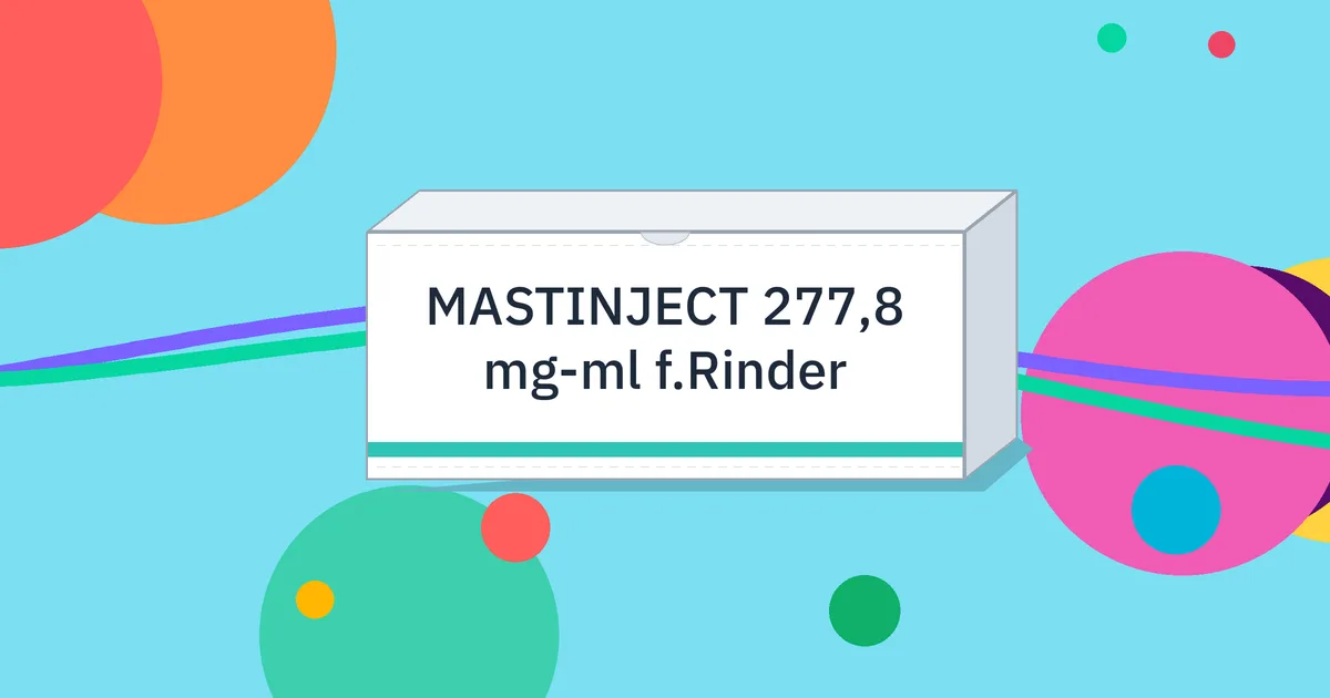 Symbolbild: Packung mit der Aufschrift MASTINJECT 277,8 mg-ml f.Rinder (PZN 04001410) – Verfügbarkeit und Bezug in Apotheken in Frankfurt am Main
