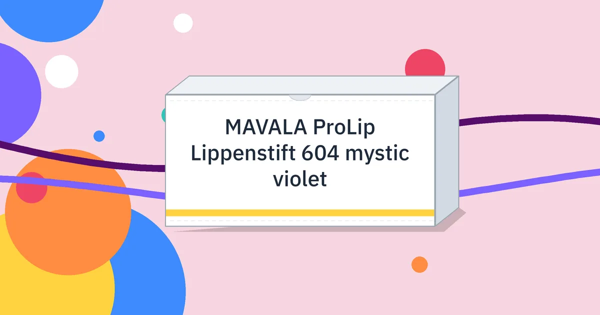 Symbolbild: Packung mit der Aufschrift MAVALA ProLip Lippenstift 604 mystic violet (PZN 20651024) – Verfügbarkeit und Bezug in Apotheken in Frankfurt am Main