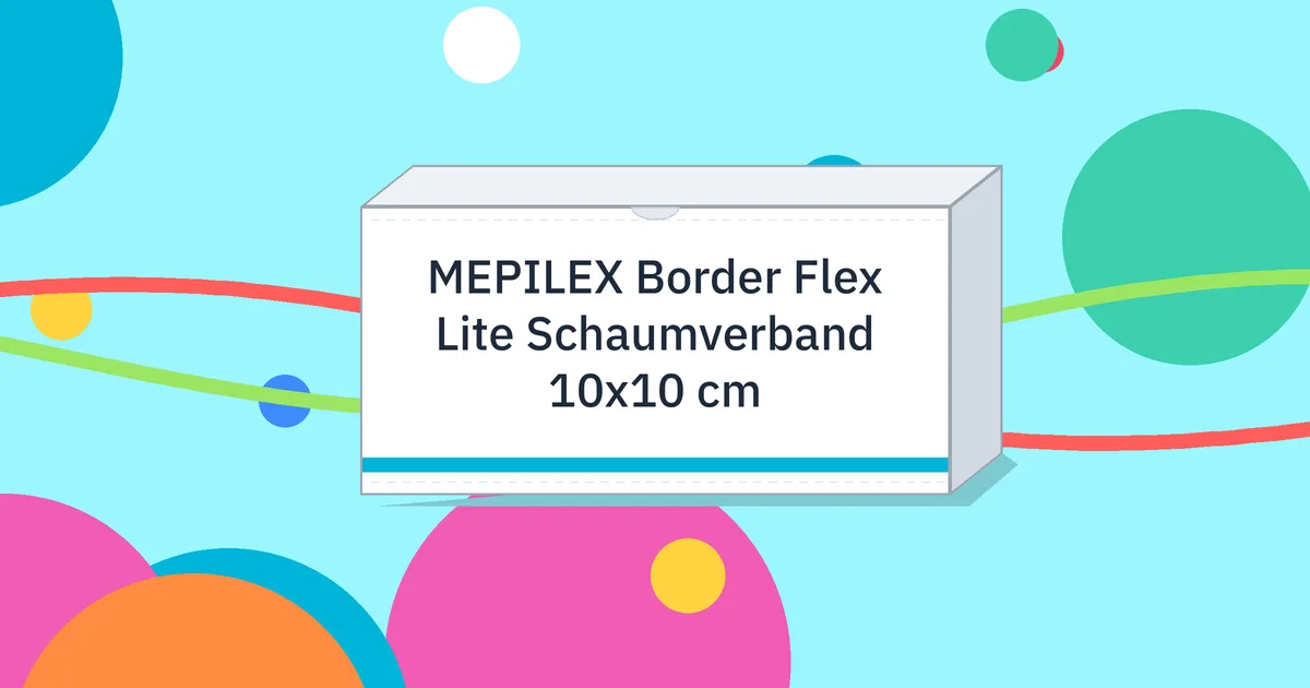 Symbolbild: Packung mit der Aufschrift MEPILEX Border Flex Lite Schaumverband 10x10 cm (PZN 20419818) – Verfügbarkeit und Bezug in Apotheken in Frankfurt am Main