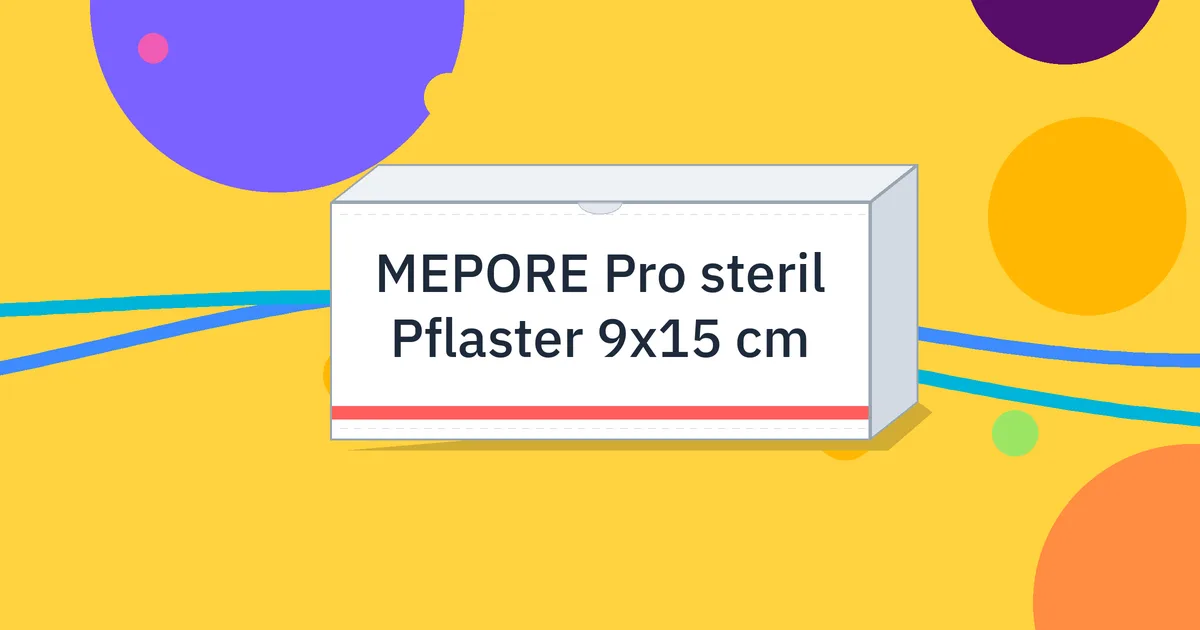 Symbolbild: Packung mit der Aufschrift MEPORE Pro steril Pflaster 9x15 cm (PZN 10264467) – Verfügbarkeit und Bezug in Apotheken in Frankfurt am Main