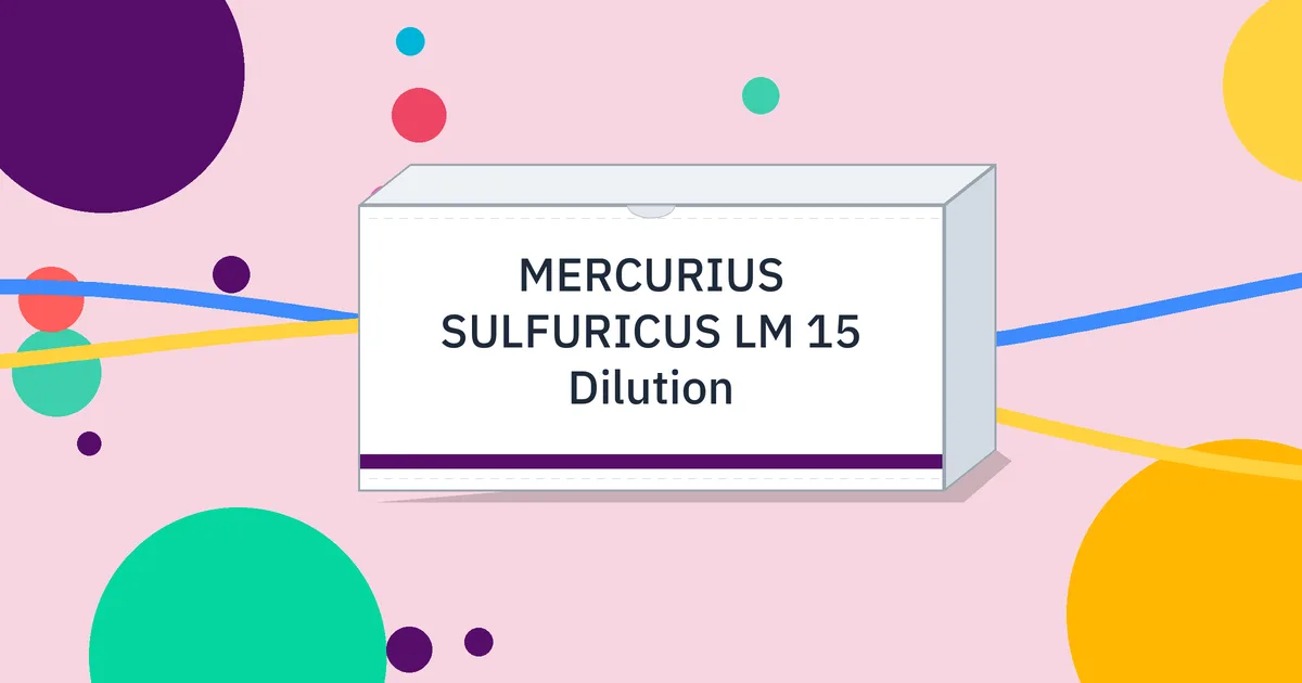 Symbolbild: Packung mit der Aufschrift MERCURIUS SULFURICUS LM 15 Dilution (PZN 12954555) – Verfügbarkeit und Bezug in Apotheken in Frankfurt am Main