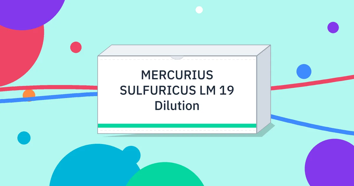 Symbolbild: Packung mit der Aufschrift MERCURIUS SULFURICUS LM 19 Dilution (PZN 12954590) – Verfügbarkeit und Bezug in Apotheken in Frankfurt am Main