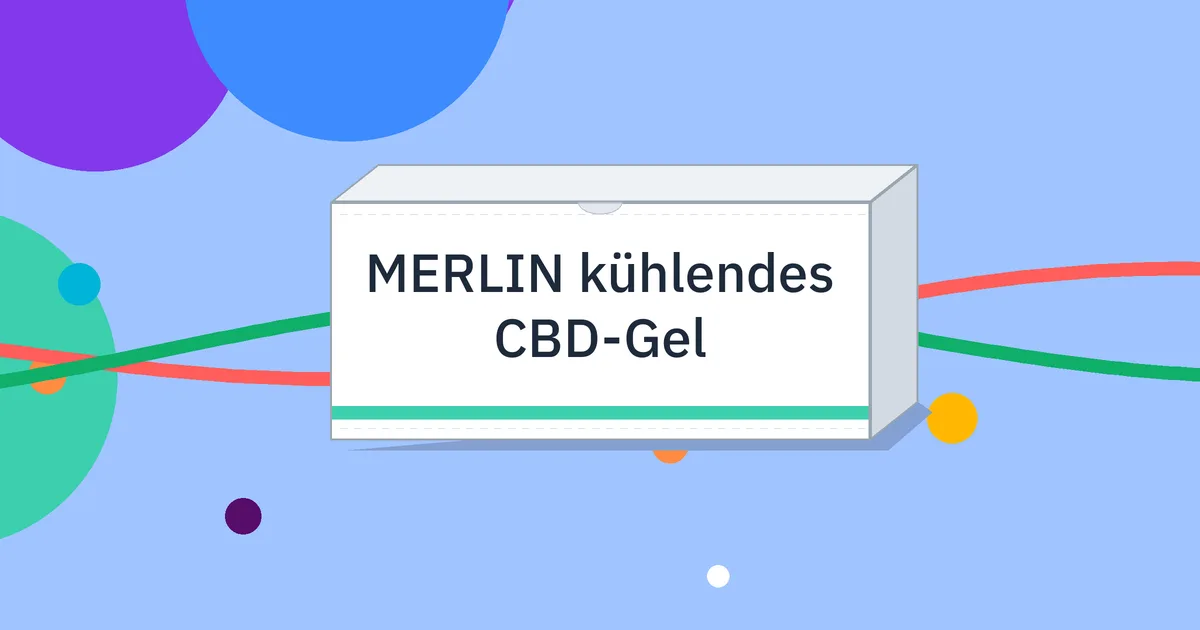 Symbolbild: Packung mit der Aufschrift MERLIN kühlendes CBD-Gel (PZN 19253755) – Verfügbarkeit und Bezug in Apotheken in Frankfurt am Main