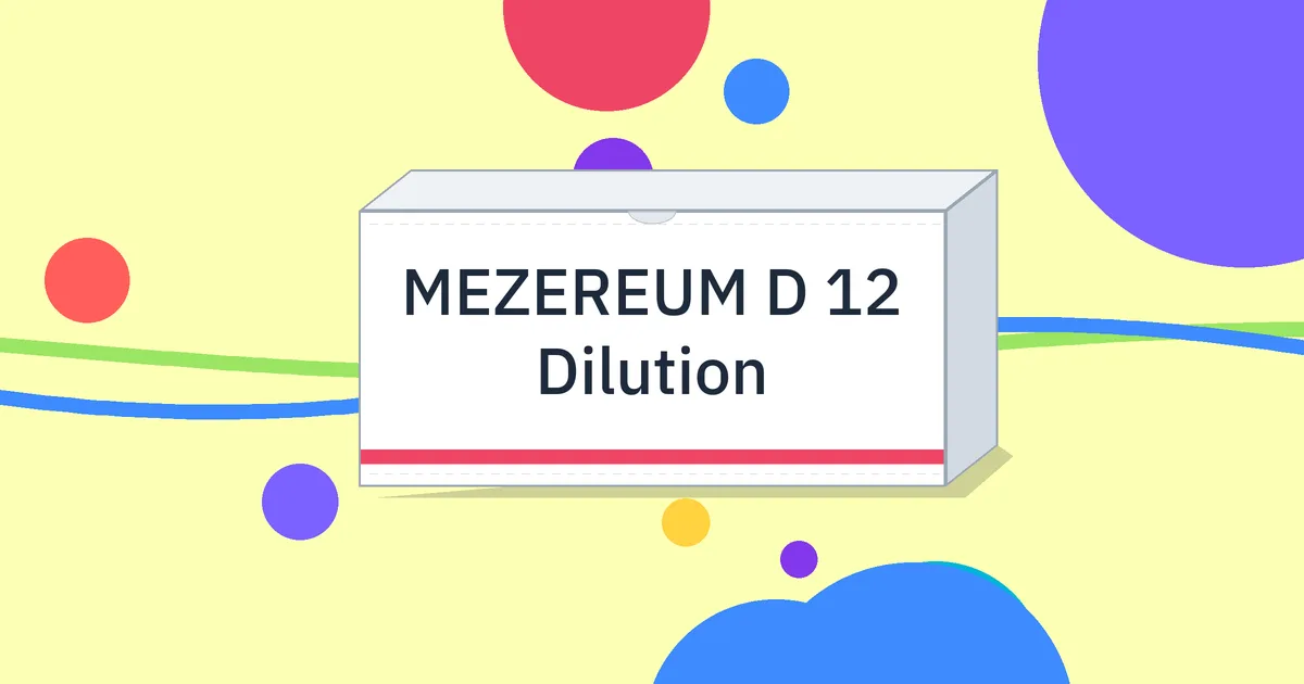 Symbolbild: Packung mit der Aufschrift MEZEREUM D 12 Dilution (PZN 02803128) – Verfügbarkeit und Bezug in Apotheken in Frankfurt am Main
