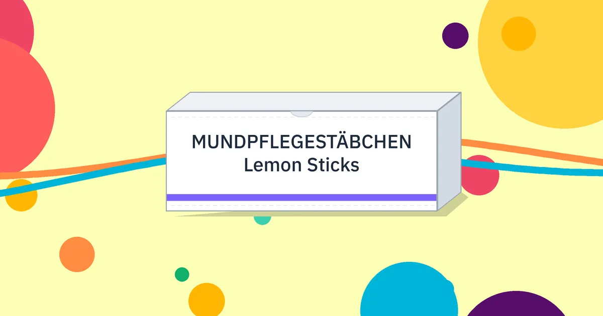 Symbolbild: Packung mit der Aufschrift MUNDPFLEGESTÄBCHEN Lemon Sticks (PZN 01040941) – Verfügbarkeit und Bezug in Apotheken in Frankfurt am Main