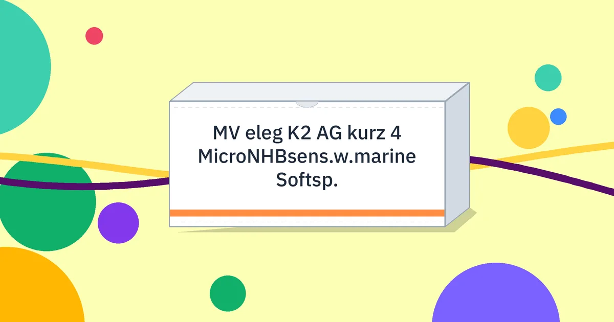 Symbolbild: Packung mit der Aufschrift MV eleg K2 AG kurz 4 MicroNHBsens.w.marine Softsp. (PZN 15711907) – Verfügbarkeit und Bezug in Apotheken in Frankfurt am Main