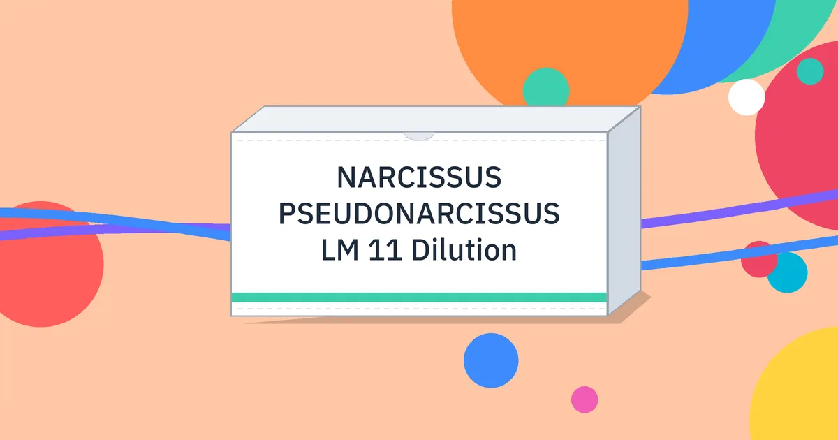 Symbolbild: Packung mit der Aufschrift NARCISSUS PSEUDONARCISSUS LM 11 Dilution (PZN 13615855) – Verfügbarkeit und Bezug in Apotheken in Frankfurt am Main
