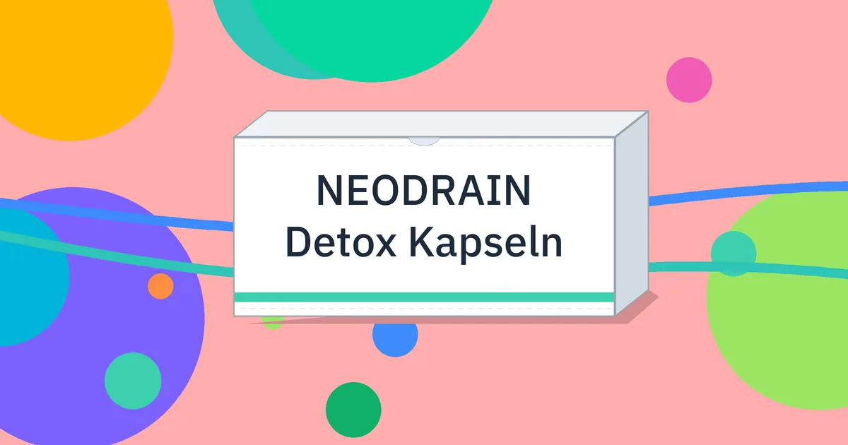 Symbolbild: Packung mit der Aufschrift NEODRAIN Detox Kapseln (PZN 16762120) – Verfügbarkeit und Bezug in Apotheken in Frankfurt am Main