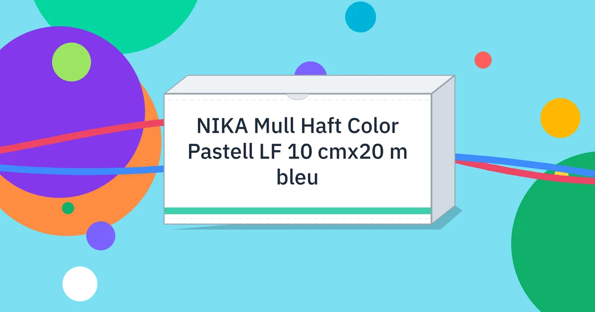Symbolbild: Packung mit der Aufschrift NIKA Mull Haft Color Pastell LF 10 cmx20 m bleu (PZN 13901911) – Verfügbarkeit und Bezug in Apotheken in Frankfurt am Main