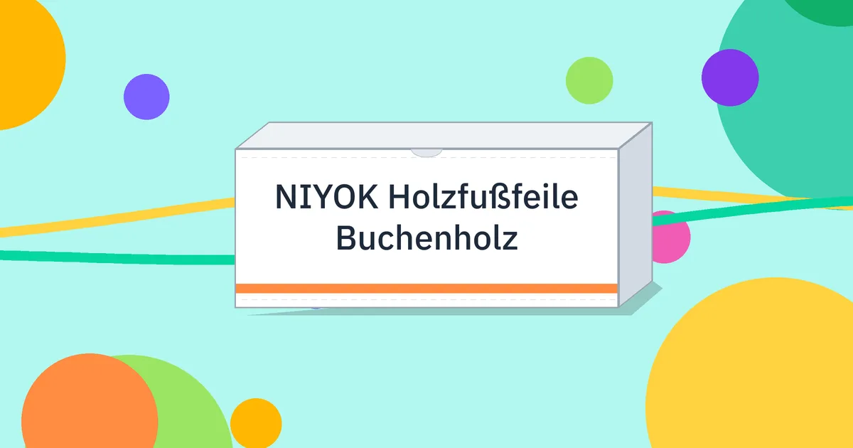 Symbolbild: Packung mit der Aufschrift NIYOK Holzfußfeile Buchenholz (PZN 19548002) – Verfügbarkeit und Bezug in Apotheken in Frankfurt am Main