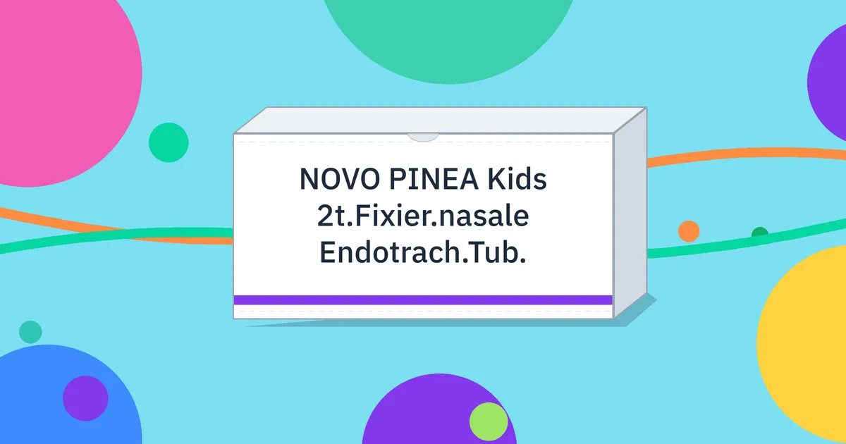 Symbolbild: Packung mit der Aufschrift NOVO PINEA Kids 2t.Fixier.nasale Endotrach.Tub. (PZN 20313014) – Verfügbarkeit und Bezug in Apotheken in Frankfurt am Main