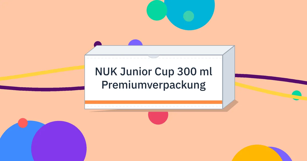 Symbolbild: Packung mit der Aufschrift NUK Junior Cup 300 ml Premiumverpackung (PZN 14323310) – Verfügbarkeit und Bezug in Apotheken in Frankfurt am Main