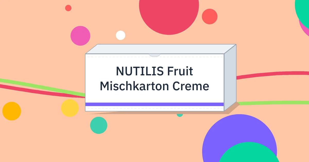 Symbolbild: Packung mit der Aufschrift NUTILIS Fruit Mischkarton Creme (PZN 00110622) – Verfügbarkeit und Bezug in Apotheken in Frankfurt am Main