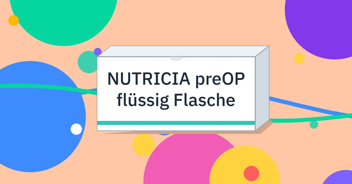 Symbolbild: Packung mit der Aufschrift NUTRICIA preOP flüssig Flasche (PZN 07226084) – Verfügbarkeit und Bezug in Apotheken in Frankfurt am Main