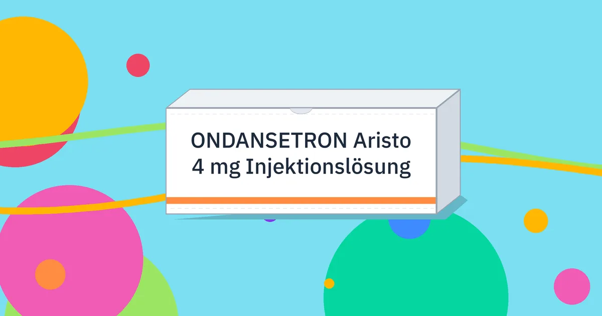 Symbolbild: Packung mit der Aufschrift ONDANSETRON Aristo 4 mg Injektionslösung (PZN 09714511) – Verfügbarkeit und Bezug in Apotheken in Frankfurt am Main