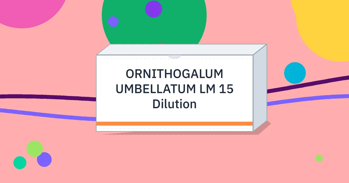 Symbolbild: Packung mit der Aufschrift ORNITHOGALUM UMBELLATUM LM 15 Dilution (PZN 12973541) – Verfügbarkeit und Bezug in Apotheken in Frankfurt am Main