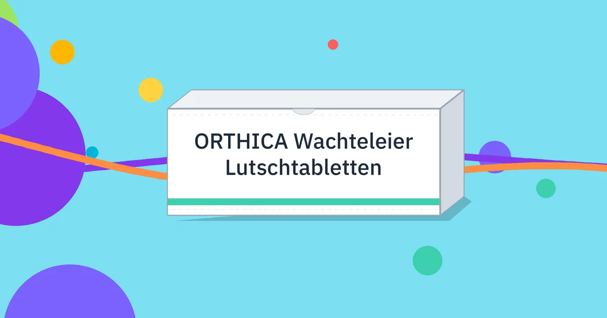 Symbolbild: Packung mit der Aufschrift ORTHICA Wachteleier Lutschtabletten (PZN 20415157) – Verfügbarkeit und Bezug in Apotheken in Frankfurt am Main