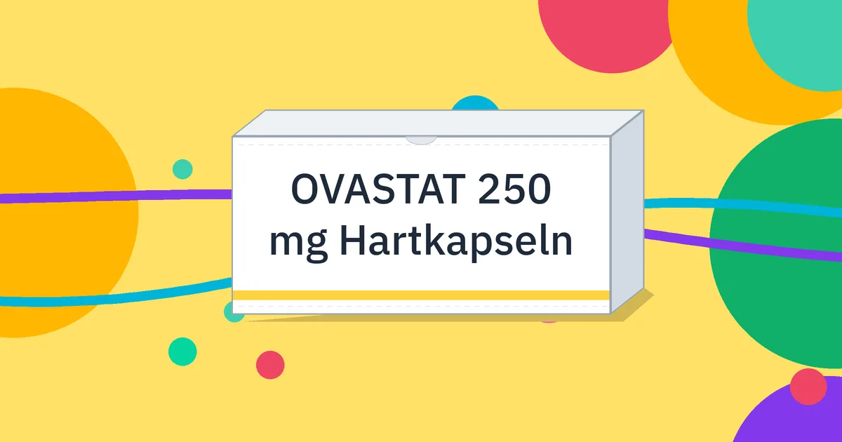 Symbolbild: Packung mit der Aufschrift OVASTAT 250 mg Hartkapseln (PZN 03566498) – Verfügbarkeit und Bezug in Apotheken in Frankfurt am Main