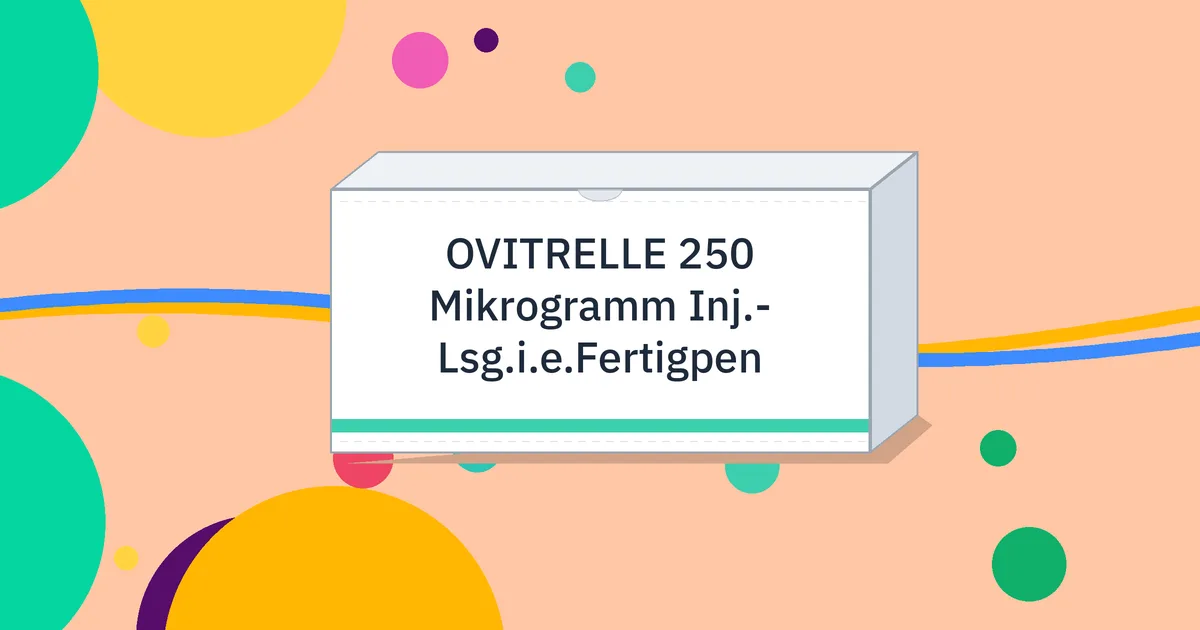 Symbolbild: Packung mit der Aufschrift OVITRELLE 250 Mikrogramm Inj.-Lsg.i.e.Fertigpen (PZN 09280314) – Verfügbarkeit und Bezug in Apotheken in Frankfurt am Main
