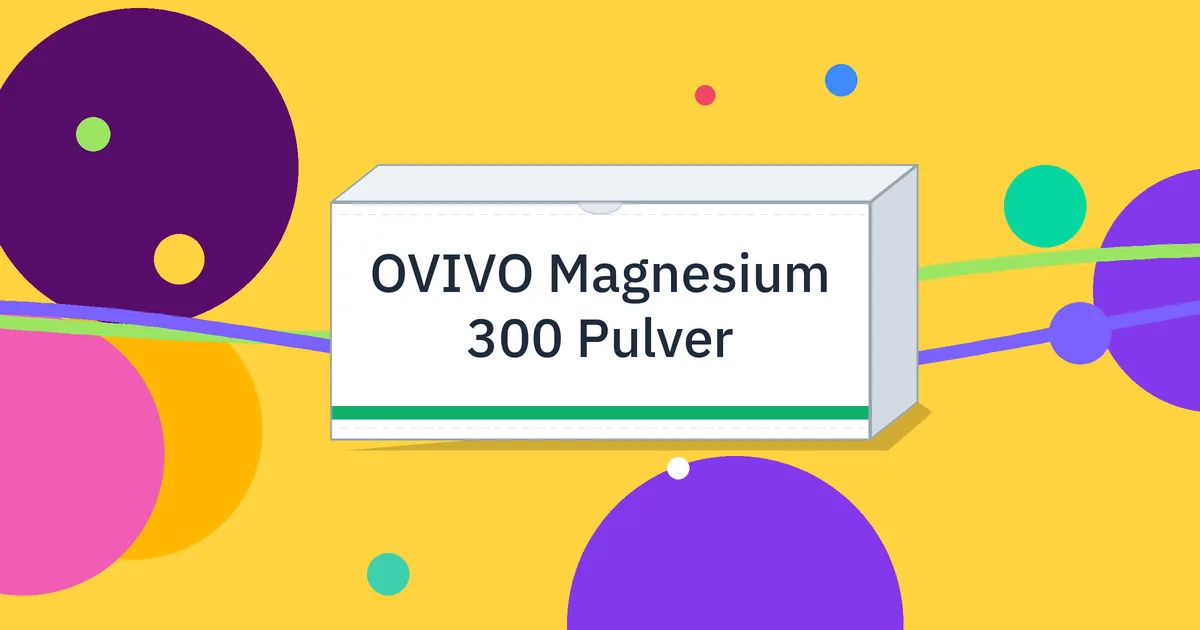 Symbolbild: Packung mit der Aufschrift OVIVO Magnesium 300 Pulver (PZN 14411623) – Verfügbarkeit und Bezug in Apotheken in Frankfurt am Main