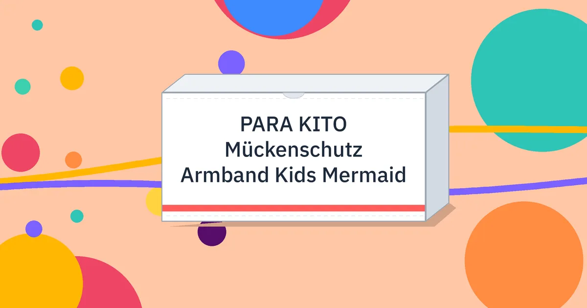 Symbolbild: Packung mit der Aufschrift PARA KITO Mückenschutz Armband Kids Mermaid (PZN 19132230) – Verfügbarkeit und Bezug in Apotheken in Frankfurt am Main