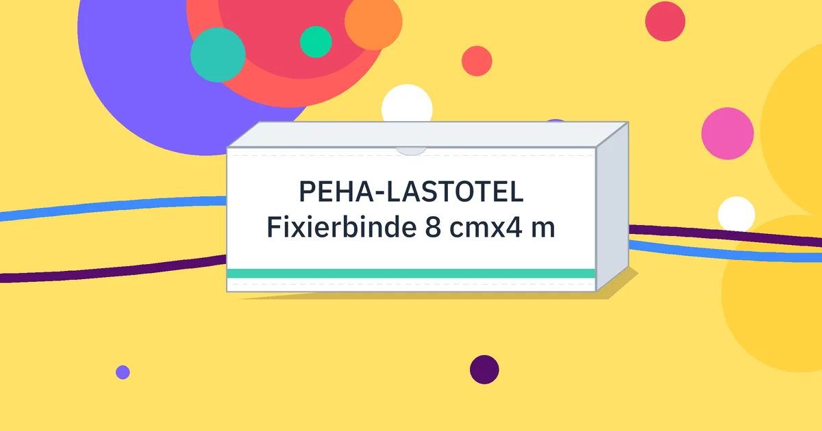 Symbolbild: Packung mit der Aufschrift PEHA-LASTOTEL Fixierbinde 8 cmx4 m (PZN 15879044) – Verfügbarkeit und Bezug in Apotheken in Frankfurt am Main