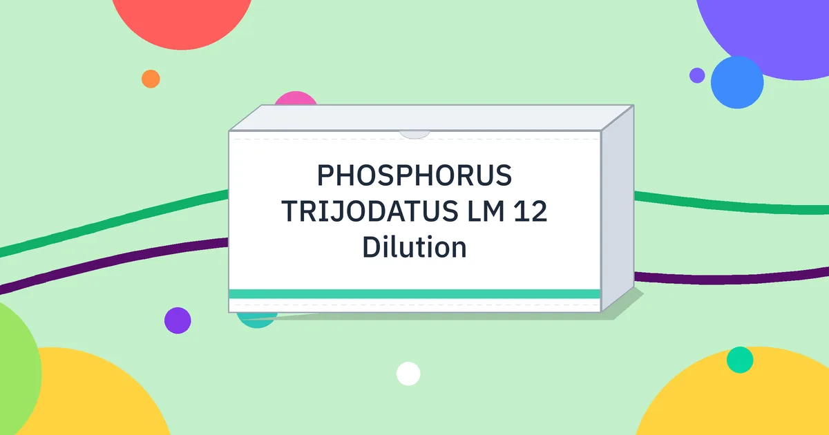 Symbolbild: Packung mit der Aufschrift PHOSPHORUS TRIJODATUS LM 12 Dilution (PZN 13034874) – Verfügbarkeit und Bezug in Apotheken in Frankfurt am Main